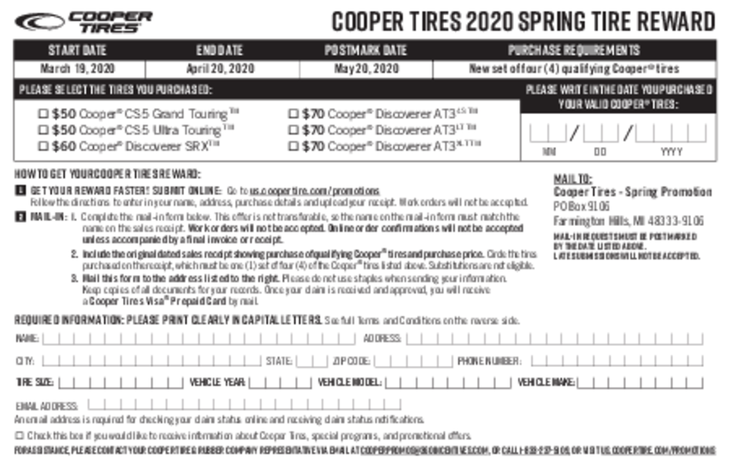 Rebates | Nebraska Tire - Quality Discounted Tires & Wheels